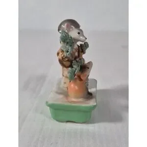Art | Vtg Porcelain Playful Mice On Tree Figurine Miniature Spaghetti ...